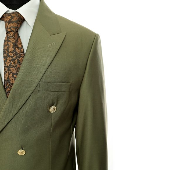 Derman | Suits & Blazers | Doublebreasted 2pc Suit By Derman Olive ...
